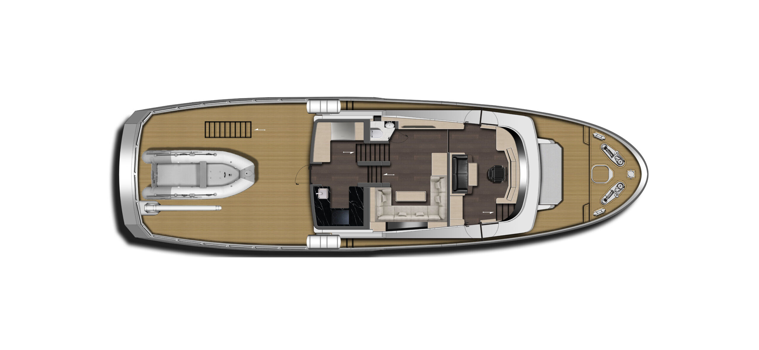 Under-24 meter steel displacement Yacht B77 | Bering Yachts