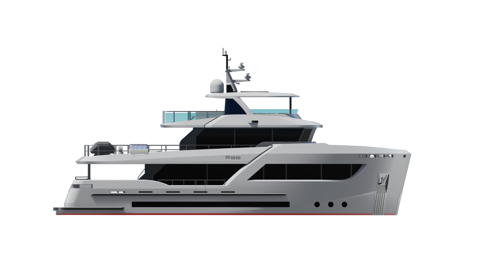 Steel oceanic luxury displacement yacht B88 | Bering Yachts